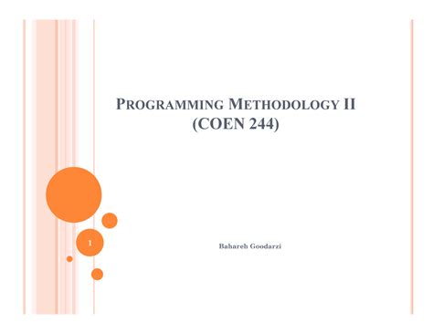 Lecture 5 Operator Overloading Programming Programming Methodology
