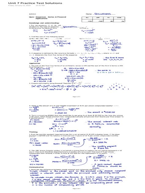 Unit 7 Practice Test Solutions Pdf