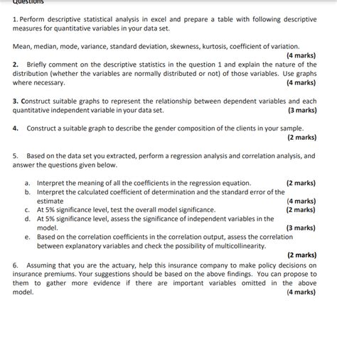 1 Perform Descriptive Statistical Analysis In Excel