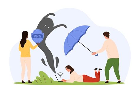 Premium Vector Privacy Protection When Using Vpn Internet Connection