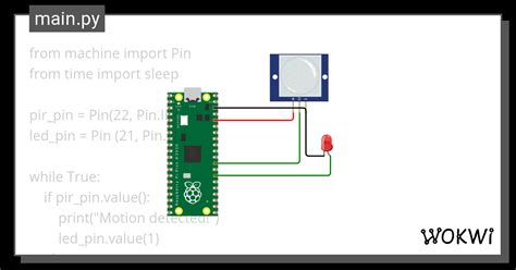 Pir Motion Wokwi Esp32 Stm32 Arduino Simulator