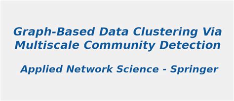 trending research topic in graph based data clustering via multiscale