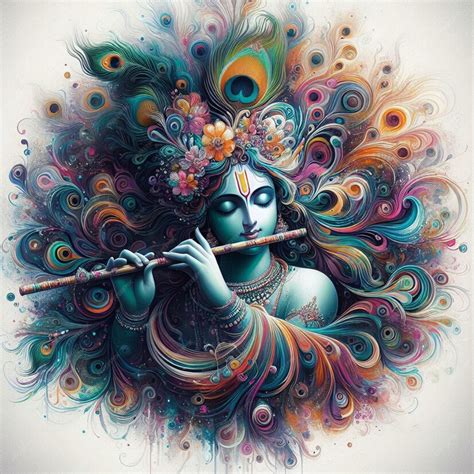 A Divine Figure Of Krishna Ai Generate Premium Ai Generated Image