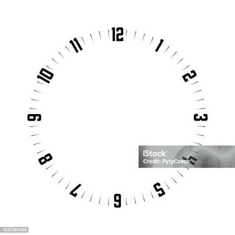 시계 얼굴입니다 시간 다이얼 숫자입니다 대시는 분 및 시간을 표시합니다 간단한 평면 벡터 일러스트 레이 션 2에 대한 스톡 벡터 아트 및 기타 이미지 Istock