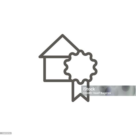 업적 상 집 메달 벡터 아이콘 Ui 개념의 간단한 요소 그림입니다 업적 상 집 메달 벡터 아이콘 부동산 개념 벡터 그림입니다 가정의 방에 대한 스톡 벡터 아트 및 기타