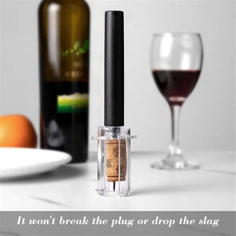 와인 오프너 전동 와인따개 1pc 검은 주방품 공기 압력 병따개 세트 실린더 상자 포장 수동 바늘 티몬