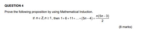 Solved Prove The Following Proposition By Using Mathematical