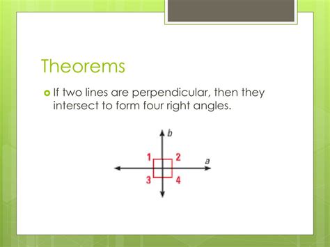PPT Theorems About Perpendicular Lines PowerPoint Presentation Free Download ID