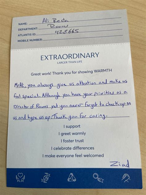 ali reda on linkedin thankyou recognition pillars