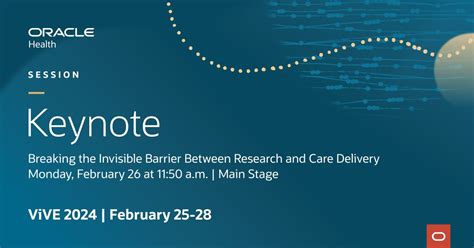 Sue Klemens On Linkedin Reimagine The Future Of Health With Oracle At Vive
