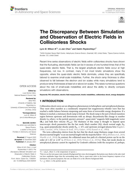 Pdf The Discrepancy Between Simulation And Observation Of Electric