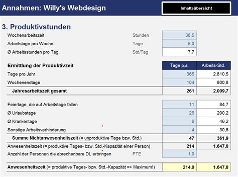 Excel Preiskalkulation Für Selbständige