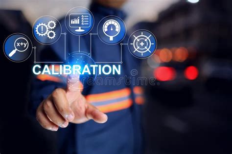 Calibration Concept With Laboratory Staff Pointing To Comply With ISO IEC Stock