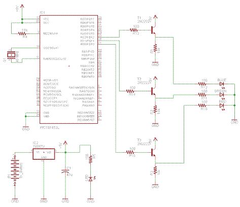 RGB LED Controller Schematic PyroElectro News Projects Tutorials