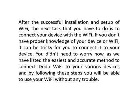 PPT How To Connect Dodo WiFi To Your Device PowerPoint Presentation ID 8149494