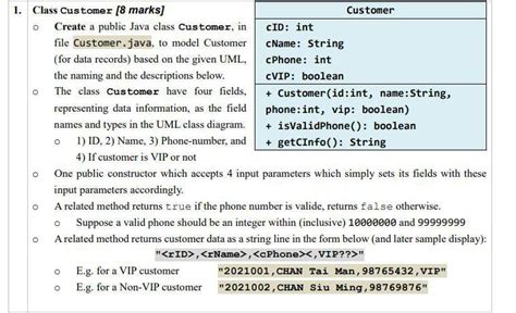 Solved Given Code Public Class Customer Declare A