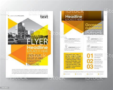 포스터 브로셔 플라이어 디자인 레이아웃에 대한 추상 노란색 기하학적 배경 0명에 대한 스톡 벡터 아트 및 기타 이미지 0명