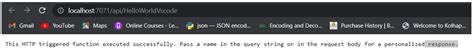 C Azure Function Can Be Build And Deployed From Vs Code Due To