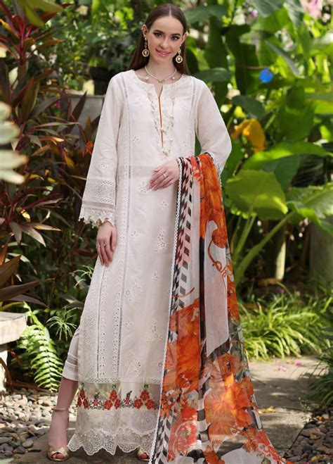 Noor By Saadia Asad Luxury Chikankari Lawn Unstitched 3pc Suit D 06b