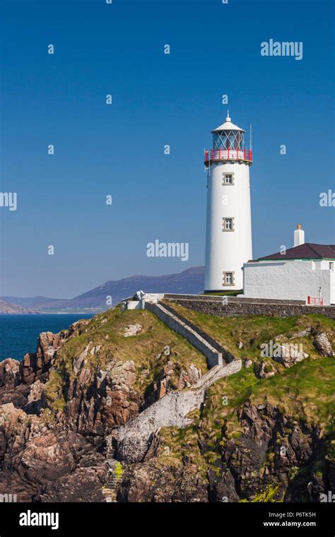 Ireland County Donegal Fanad Peninsula Fanad Head Lighthouse Stock