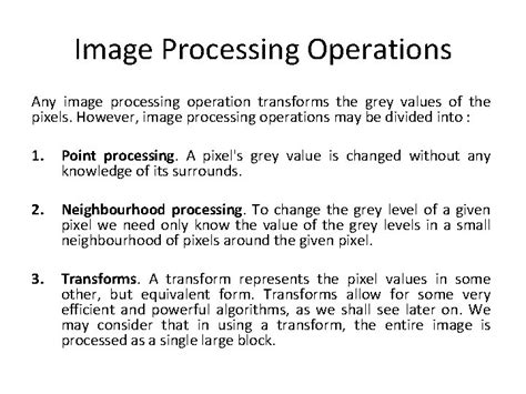 Image Enhancement In Spatial Domain Point Processing Image