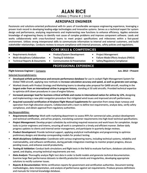 Aerospace Engineer Resume Sample And Example 2026 Interview Based
