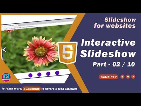Interactive Image Slideshow In Html Css And Js Part Slideshow For Websites Tutorial