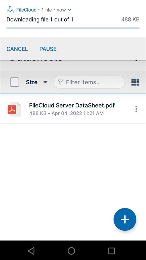 Download Files On Android Filecloud Docs Server