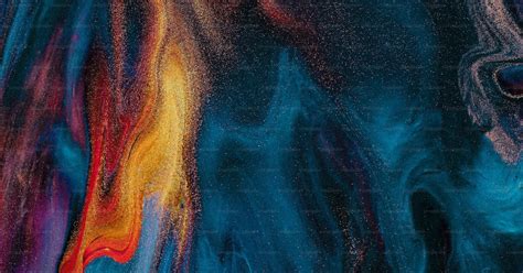파란색 빨간색 노란색의 추상화 사진 Unsplash의 액체 배경 이미지