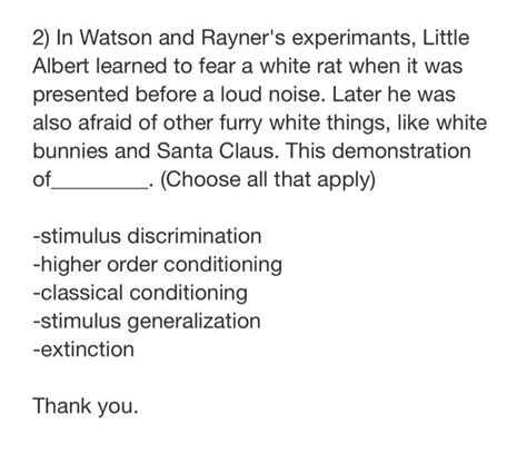 Solved I Answered Higher Order Conditioning And Stimulus