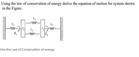 Solved Using The Law Of Conservation Of Energy Derive The