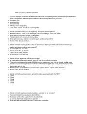 TEAM BIOL 200 Midterm Practice Questions Docx BIOL 200 002 Practice Questions 1 You Are