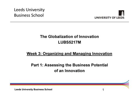 Lecture 3 Globalization Of Innovation Leeds University Business