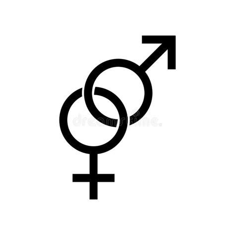 Sex Symbols Gender Signage Unisex Icon Flat Vector Template Design Trendy Stock Vector