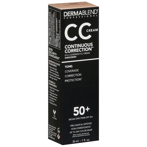 Dermablend Continuous Correction Cream Full Coverage Sunscreen With Spf