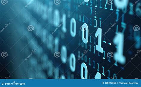 Dynamic Cyberspace Concept With Futuristic Binary Code And Organized