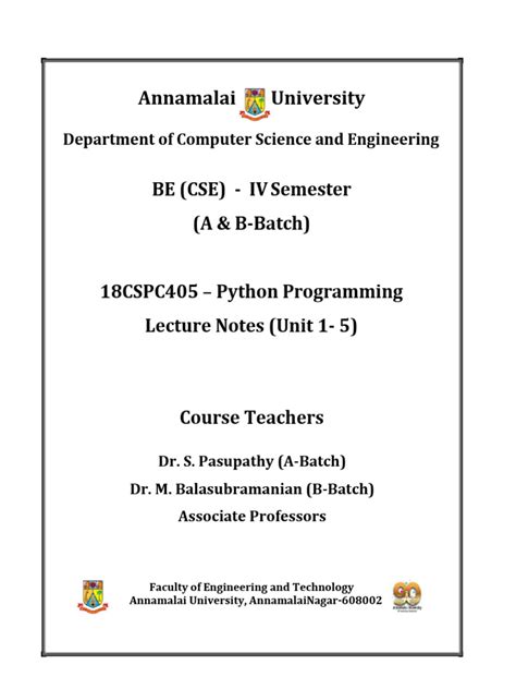 Be Cse Ivsem B Pdf Boolean Data Type Control Flow
