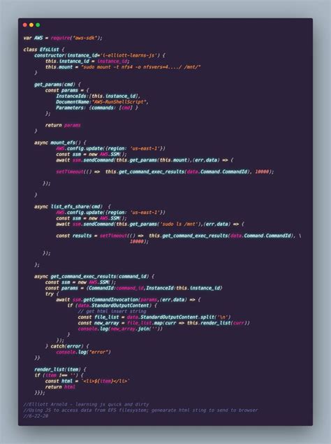 Elliott A On Linkedin Aws Ssm Efs Javascript Node Efs Ec2 Systemsmanager Lab