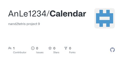 GitHub AnLe1234 Calendar Nand2tetris Project 9