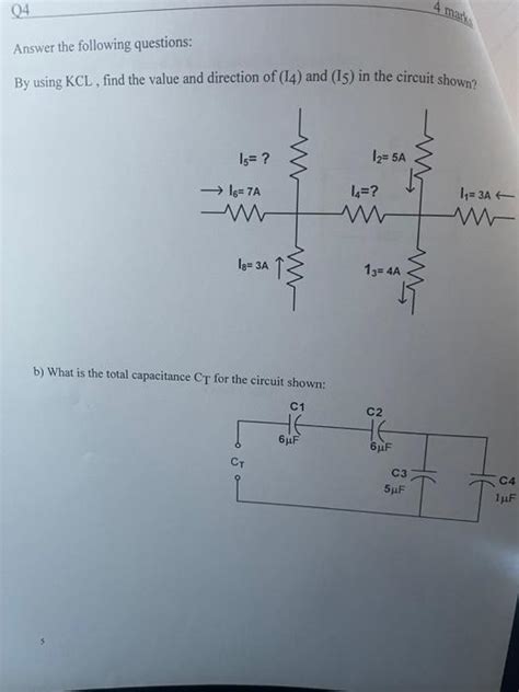 Solved By Using Kcl Find The Value And Direction Of I4