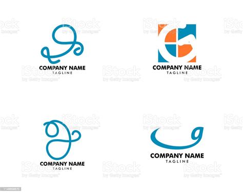 이니셜 문자 G 로고 디자인 서식 파일의 집합 0명에 대한 스톡 벡터 아트 및 기타 이미지 0명 깨끗한 디자인 Istock