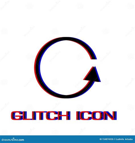 Refresh Reload Rotation Loop Icon Flat Stock Vector Illustration Of