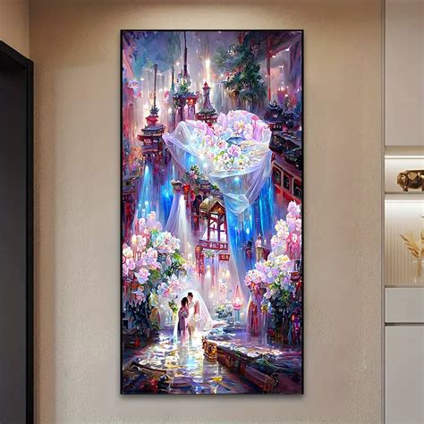 5d Направи си сам фантастичен пейзаж диамантена живопис Temu Bulgaria