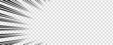 투명 배경에 대한 만화 만화 효과 만화책의 동작 방사형 선 프리미엄 벡터
