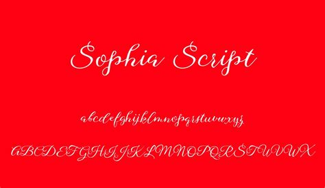 Sophia Script Free Font
