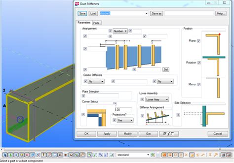 duct stiffeners tekla user assistance