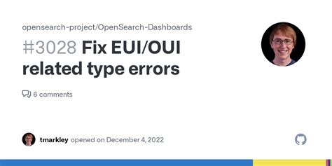 Fix Euioui Related Type Errors · Issue 3028 · Opensearch Project