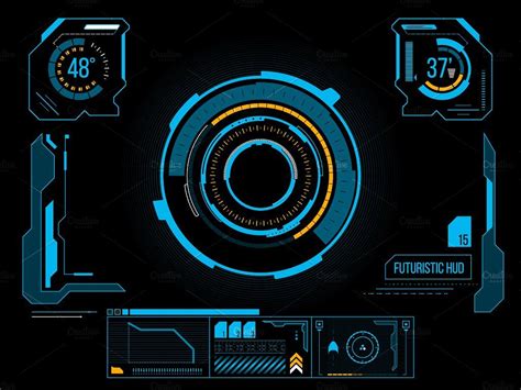 Futuristic HUD Touch GUI Elements Screen User Touch Futuristic In 2024 User Interface