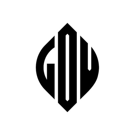 Premium Vector Lov Circle Letter Logo Design With Circle And Ellipse Shape