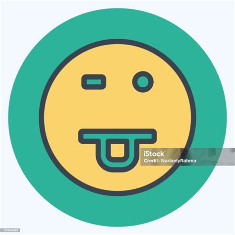 아이콘 이모티콘 드루링 이모티콘 기호에 적합합니다 컬러 메이트 스타일 편집 가능한 간단한 디자인 디자인 템플릿 벡터 간단한 기호